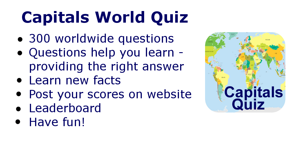 Countries and Capitals World Trivia Quiz : Amazon.co.uk: Apps & Games
