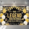 The Legend Has Retired Banner, Happy Retirement Banner Black Gold 180 x ...
