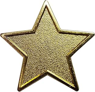 Gold Star Pin badges - Pack of 5: Amazon.co.uk: Office Products