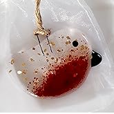 Robin red breast, Fused glass bird, cottage garden, light catcher ...
