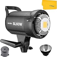 Godox SL-60W 5600K 60W Hochleistungs-LED-Videoleuchte mit Bowens-Halterung für Fotostudio ...