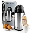 Cresimo 3 Litre Pump Action Airpot / Thermal Coffee Flask / Stainless ...