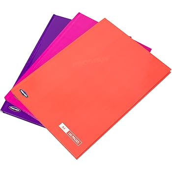 [Pack of 3] Red/Blue/Green Colour A4 Paper Notebooks Hardback 160 Page ...