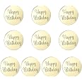 Cupcake Toppers 10 Pieces Acrylic Happy Birthday Cake Toppers, Round ...