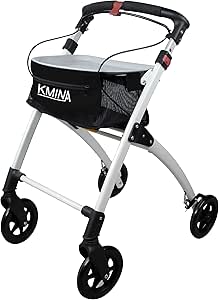 KMINA PRO - Folding Rollator Walker for Elderly, Indoor Mobility Walker ...