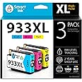 Smart Ink Compatible Ink Cartridge Replacement for HP 932XL 933XL 932 XL 933 High Yield (C/M/Y 3 ...