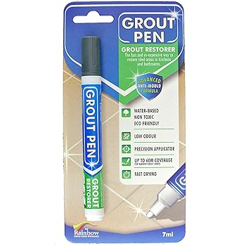Grout Pen Dark Grey - Revives & Restores TILE GROUT: Amazon.co.uk: DIY ...