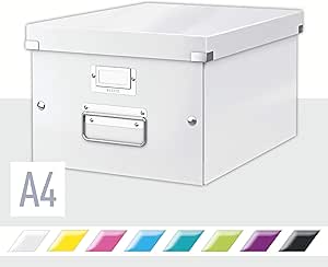 Leitz A4 Storage Box, Click & Store Range, 60440001, White : Amazon.co ...