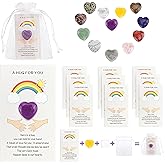 CrystalTears 40pcs Heart Crystals Healing Stones with Pocket Hug Gift ...