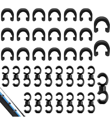 Bicycle Clips For Men 10 Pack Mountain Bike Cable Guide C-Clips Buckle ...