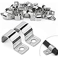 25 Pcs Pipe Clips 12mm Pipe Clamp Single-Hole Pipe Brackets V2A ...