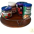 SOLAZA® Solid Hard Wood Lazy Susan in Teak Finish Kitchen Turntable for ...