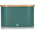 Swan SWKA17512GREN Nordic Scandi Bread Bin with Bamboo Cutting Board ...
