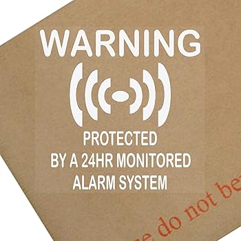 8 x Intruder Alarm Warning Security Stickers Signs for Internal or ...