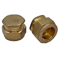 Pipestation® 15mm Fitting Blanking Cap 1/2" Female Thread - Pack of 2 | Compression Plumbing ...