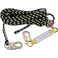 Vert Life Lifeline Assembly 100 ft with Rope Grab Snap Hooks Shock ...