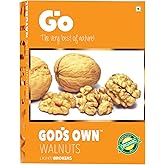 GO Organic Light Broken Walnuts (Without Shell) 1Kg (250gm x 4) | Walnuts Dry Fruits | Organic ...