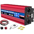 ETREPOW ® 4000W convertisseur 24v 220v Pur Sinus transformateur-2 Prises EU AC et USB ...