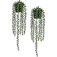 Veryhome 2 Pack Artificial Hanging String Plants Hanging Planter Fake ...