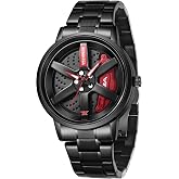 V2A Vortex Series Wheel Rolling Men’s Analog Watch Open Dial Gold Watch ...