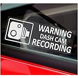 Platinum Place 5 x BLACK WARNING DASH CAM Recording-30x87mm WINDOW ...