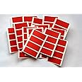 80 Red Stickers - Sticky Coloured Self Adhesive Labels for Colour ...