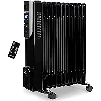 MYLEK Oil Filled Heater Radiator 2KW - Adjustable Thermostat, 3 Heat ...