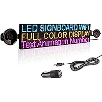 Leadleds P4 WiFi LED Sign Car Scrolling Message Board, 20.5x5 inch RGB ...