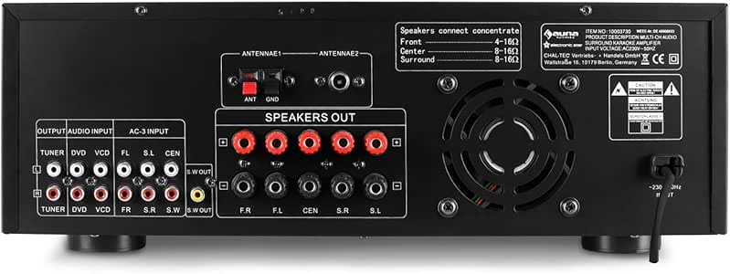 Auna AMP-5100 Amplificatore audio surround 5.1 finale di potenza Hi-Fi ...