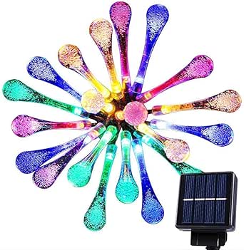20 LED Multi Color Solar String Lights Outdoor Garden String Lights ...