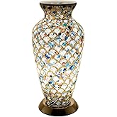 Britalia LED Blue Mosaic Tile Vintage Egg Table Lamp 20cm | 470 Lumen ...
