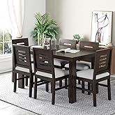 DecorNation Italiana Solid Wood 6 Seater Dining Room Set for Home, Living Room- Dining Table ...