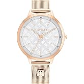 Tommy Hilfiger Quartz Analog Rose Gold Dial Stainless Steel Strap Watch ...
