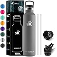 KollyKolla Bottiglia Termica 1 Litro, Borraccia con Cannuccia in ...