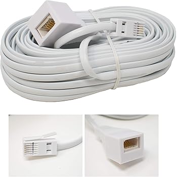 I-CHOOSE LIMITED 15M Telephone Extension Cable/BT Plug to Socket/Phone ...