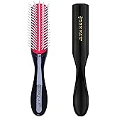 Denman D4 Original – 9‑Row Curl Defining & Detangling Brush for Smooth ...