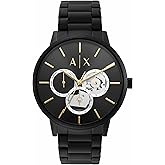 Buy Armani Exchange Cayde Analog Black Dial and Band Stainless Steel ...