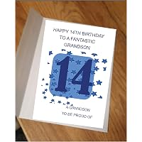 Grandson 14th Happy Birthday Card - Dirty Denim Fun Design - 14 Today ...
