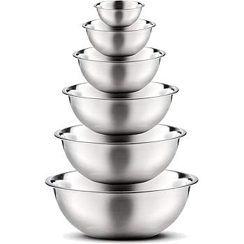 FineDine Premium Various Sizes Stainless Steel Mixing Bowl (Set of 5 ...