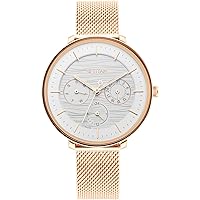 Titan Women Metal Analog White Dial Watch-95142Wm01/Np95142Wm01, Band ...