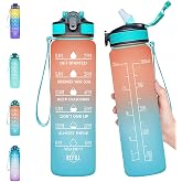 SOLARA Sipper Water Bottle 1 Ltr with Motivational Time Marker ...