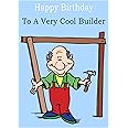 Builder birthday card, Construction birthday card, Size 8 x 5.5 inches ...
