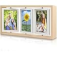 ZEEYUAN 6x4 Rotating Photo Frame Double Side-Display 6 Photos, Floating ...