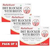 Refollium Hair Vitamins with DHT Blocker, Biotin, Iron, Omega for ...