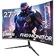 CRUA 27 Inch Curved Gaming Monitor,Full HD(1920x1080P) VA Panel 1800R ...