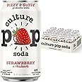 Culture Pop Soda, Strawberry & Rhubarb, Probiotic Low Sugar Soda, Sparkling Juice Alternative ...