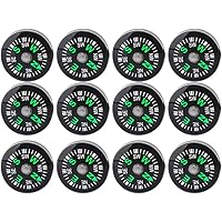20mm 12 Pcs Button Compass Mini Compass, Easy to Read, Pocket Compass ...