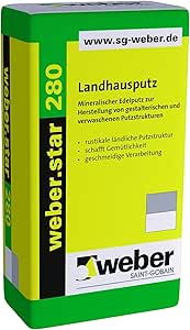 42 Sack/Palette Weber.star 280 1,5mm Korn 30kg Edelputz Landhausputz ...