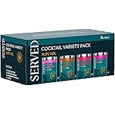 SERVED Cocktail Variety Pack, 8% ABV, Premium Bar Quality Cocktails ...