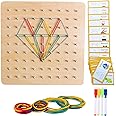 Wooden Geoboard, Montessori Toys, Geoboards with Rubber Bands Graphical ...